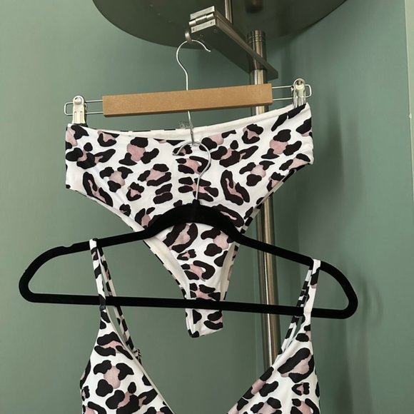 Vaka Swim | Swim | Vaka Swim High Waisted White Leopard Print Cheeky ...